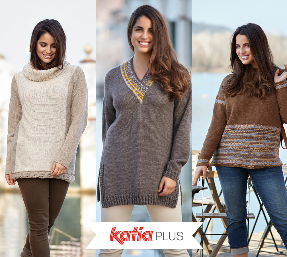 Katia Plus: knit patterns for sizes 16 to 26