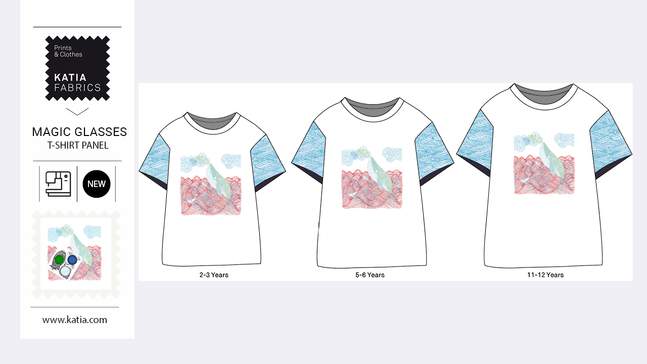 T-shirt panel and sew with our free downloadable sewing pattern for kids