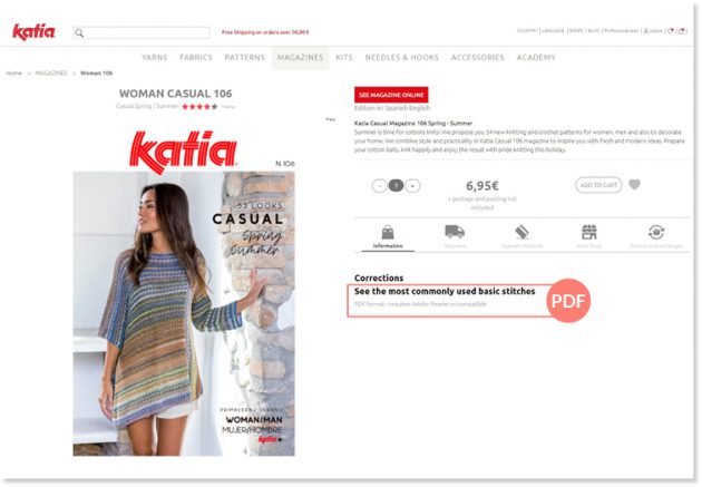 Tips to easily follow Katia magazine patterns and how to read a graph