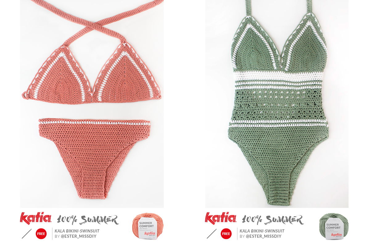 Crochet bikini-swimsuit: Summer giveaway, videotutorial and free pattern