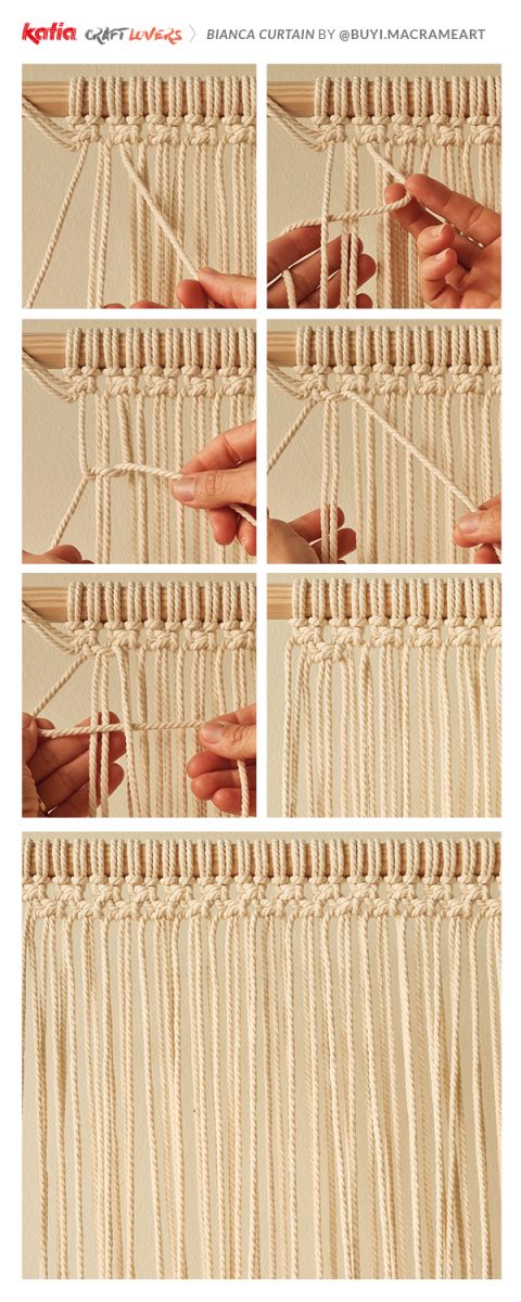 Cómo hacer una cortina de macramé: Tutorial de Buyi Macrame Art