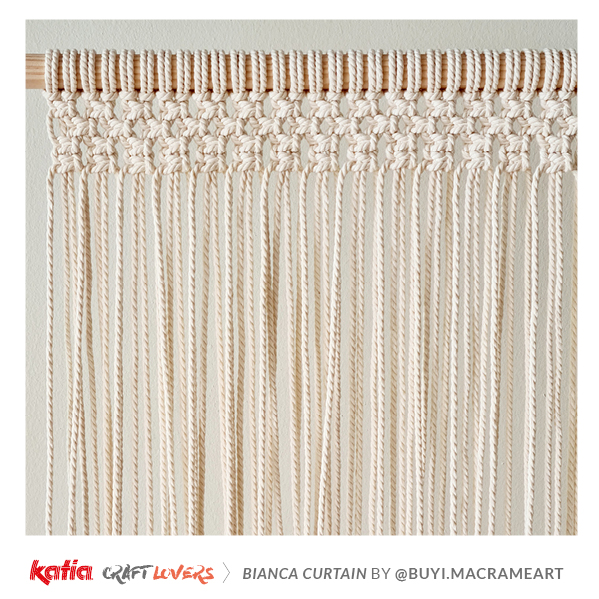 How to make a macramé curtain: follow the tutorial by @buyi.macrameart