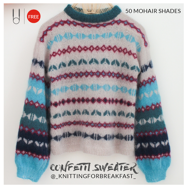 Bottom-up colorwork sweater with circular needles | Free Pattern