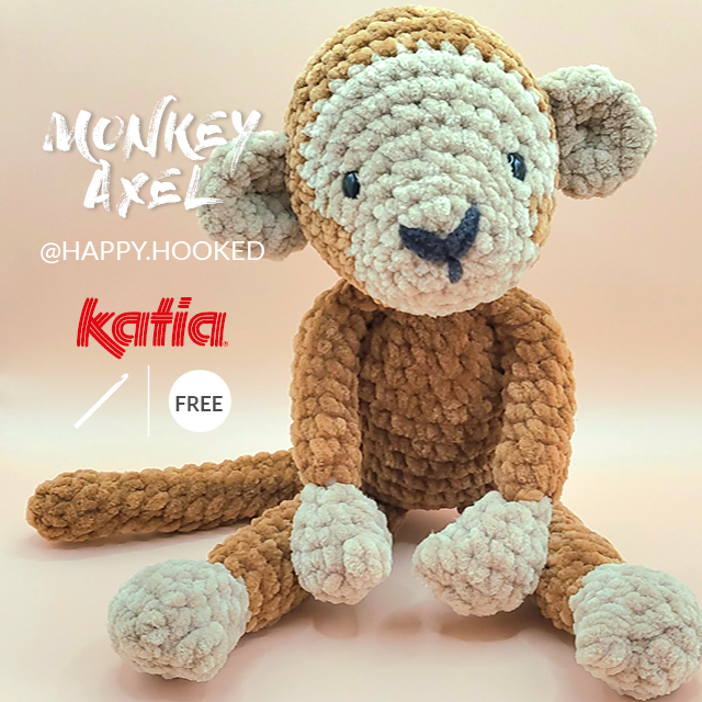 Gratis amigurumi haakpatroon ? Axel de Aap door @happy.hooked