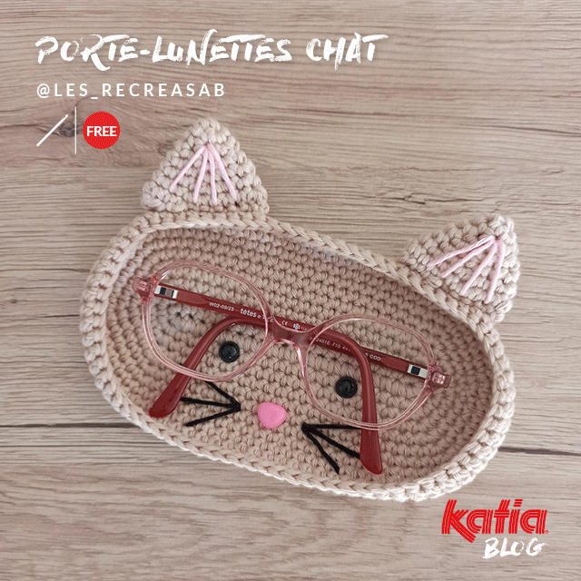 Gehäkelte Brillenablage Bär und Katze 🐻🐱 Kostenlose Anleitung