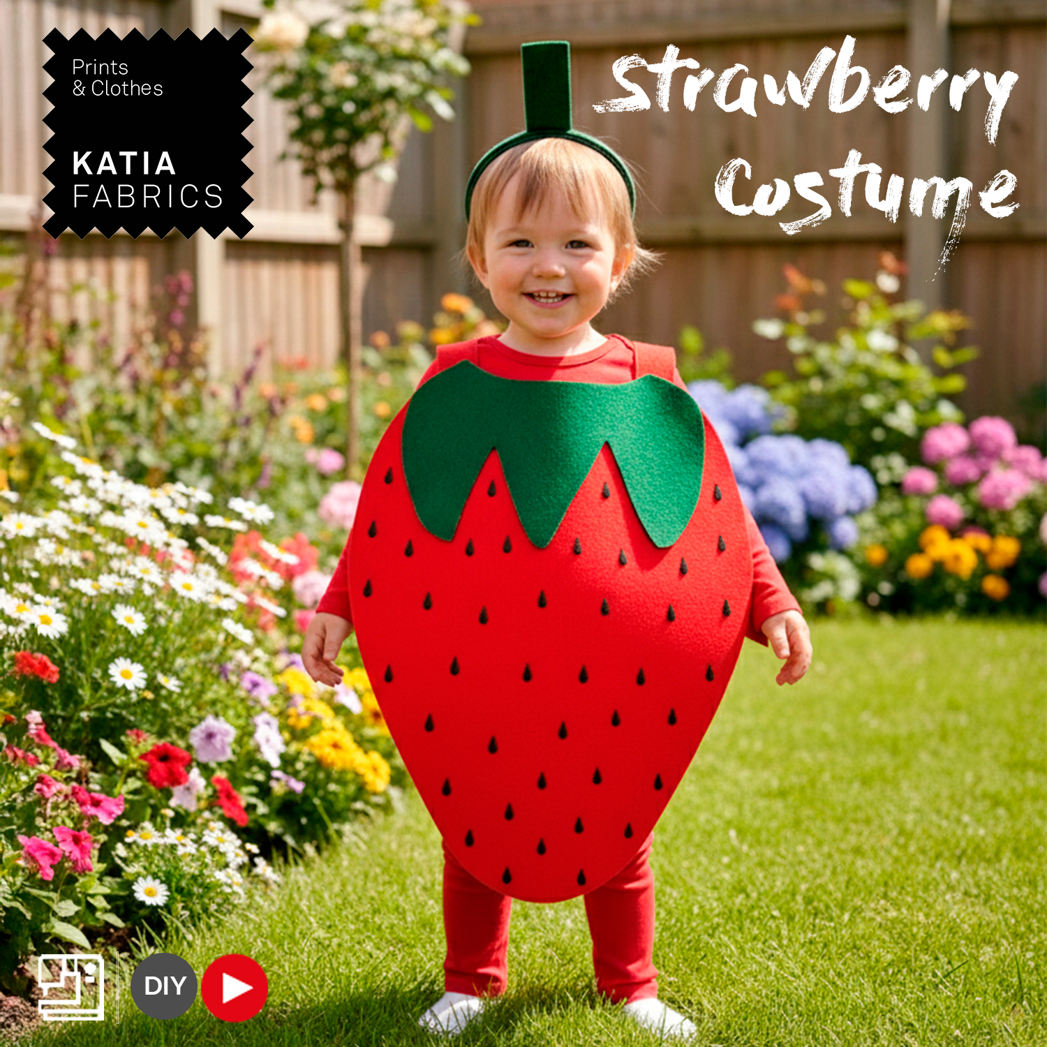 How to make a children’s strawberry costume 🍓Video tutorial