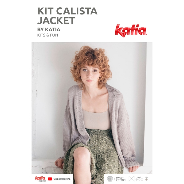 Calista women’s cardigan Katia knitting kit - kit | Katia.com