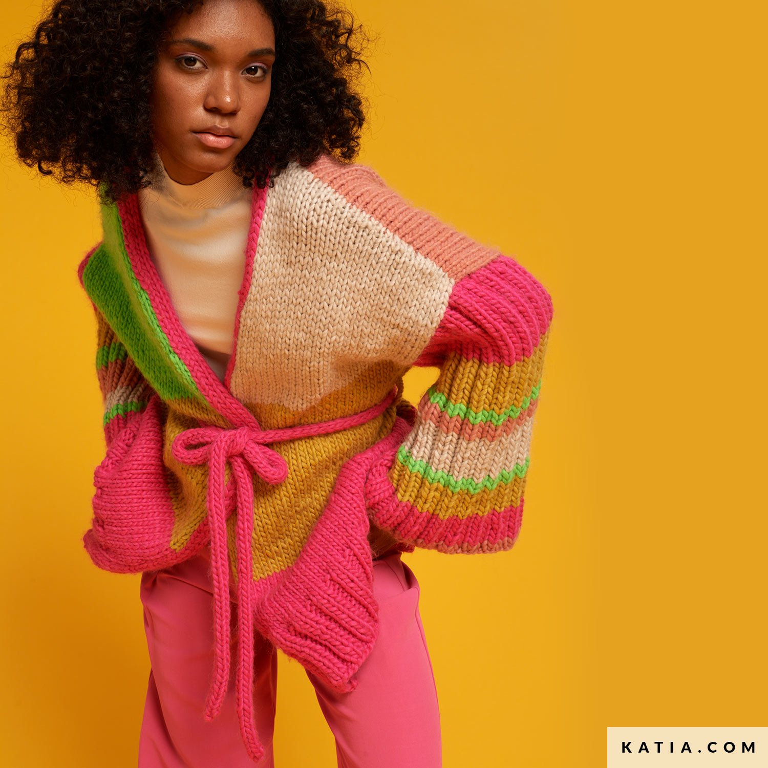 Wow! Kit Vibe colorblock knit cardigan - kit | Katia.com