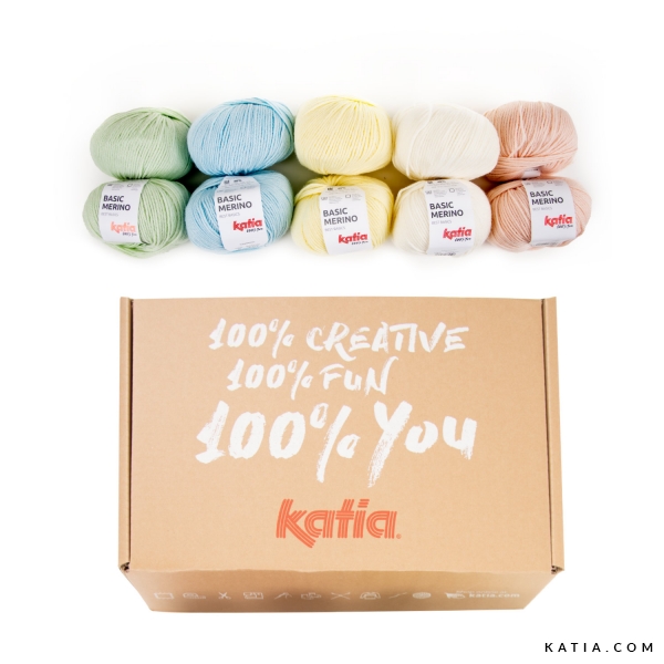 Pack of 10 balls of Katia Basic Merino - kit | Katia.com