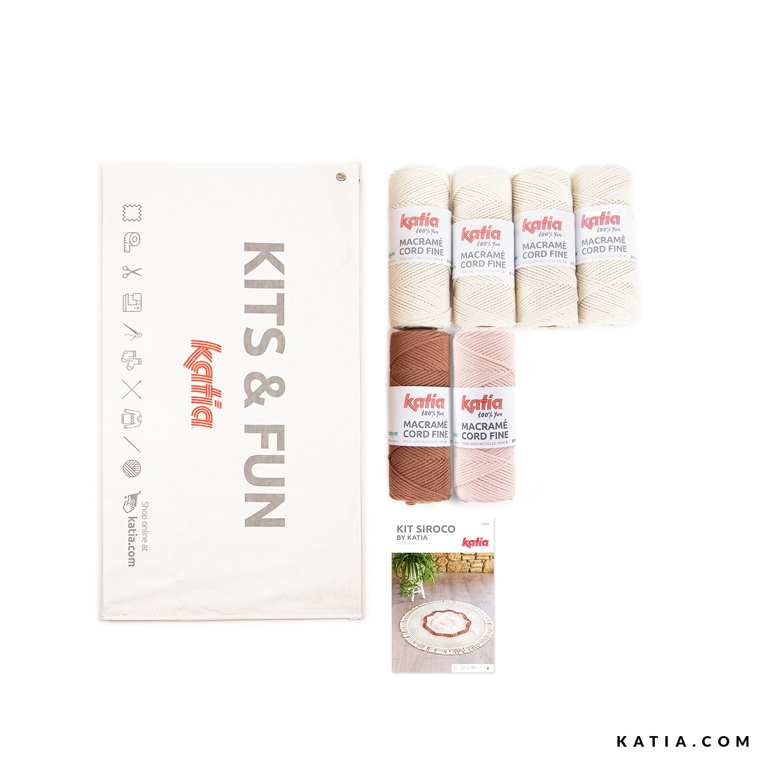 Kit tappeto rotondo a macramé Siroco by Buyi - kit | Katia.com