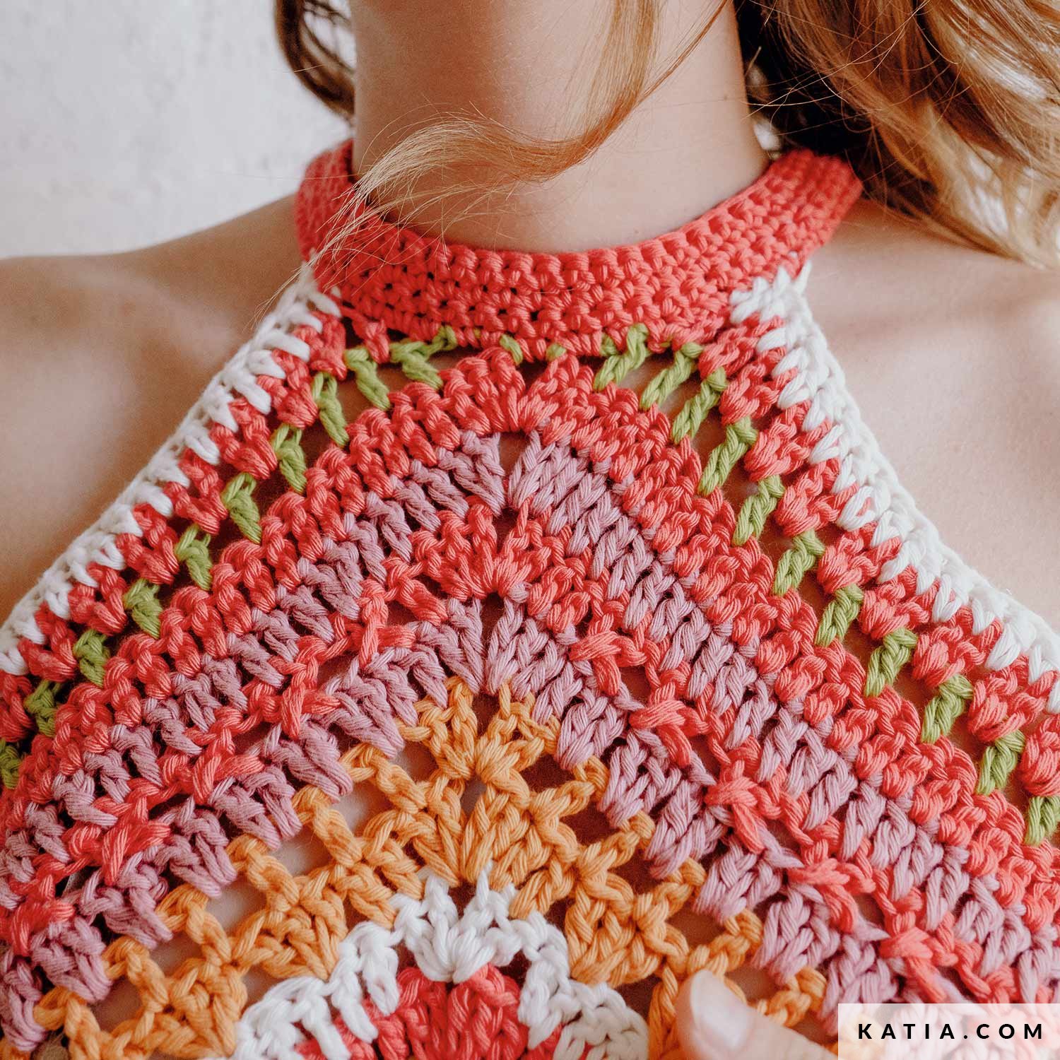 Kit top collo halter e shorts all'uncinetto Levante by Katia - kit ...