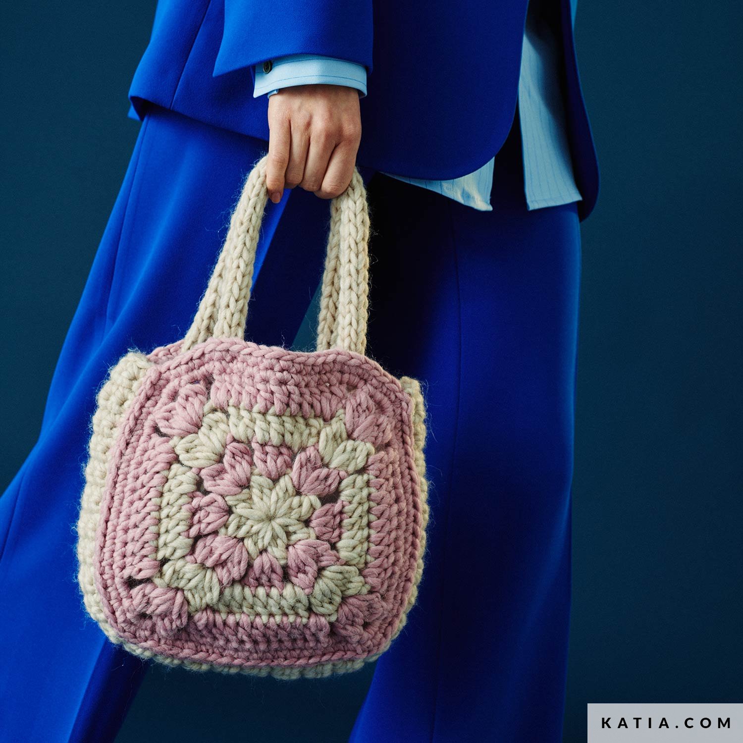 Kit WOW! Borsa Granny Squares bicolore Eliza - kit | Katia.com