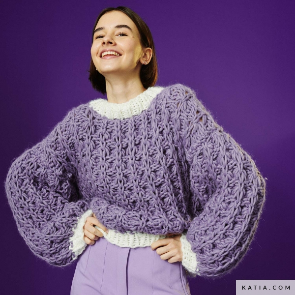 Kit WOW! Pullover mit Strukturmuster Aurora - kit | Katia.com