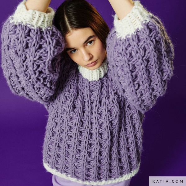 Kit WOW! Pullover mit Strukturmuster Aurora - kit | Katia.com