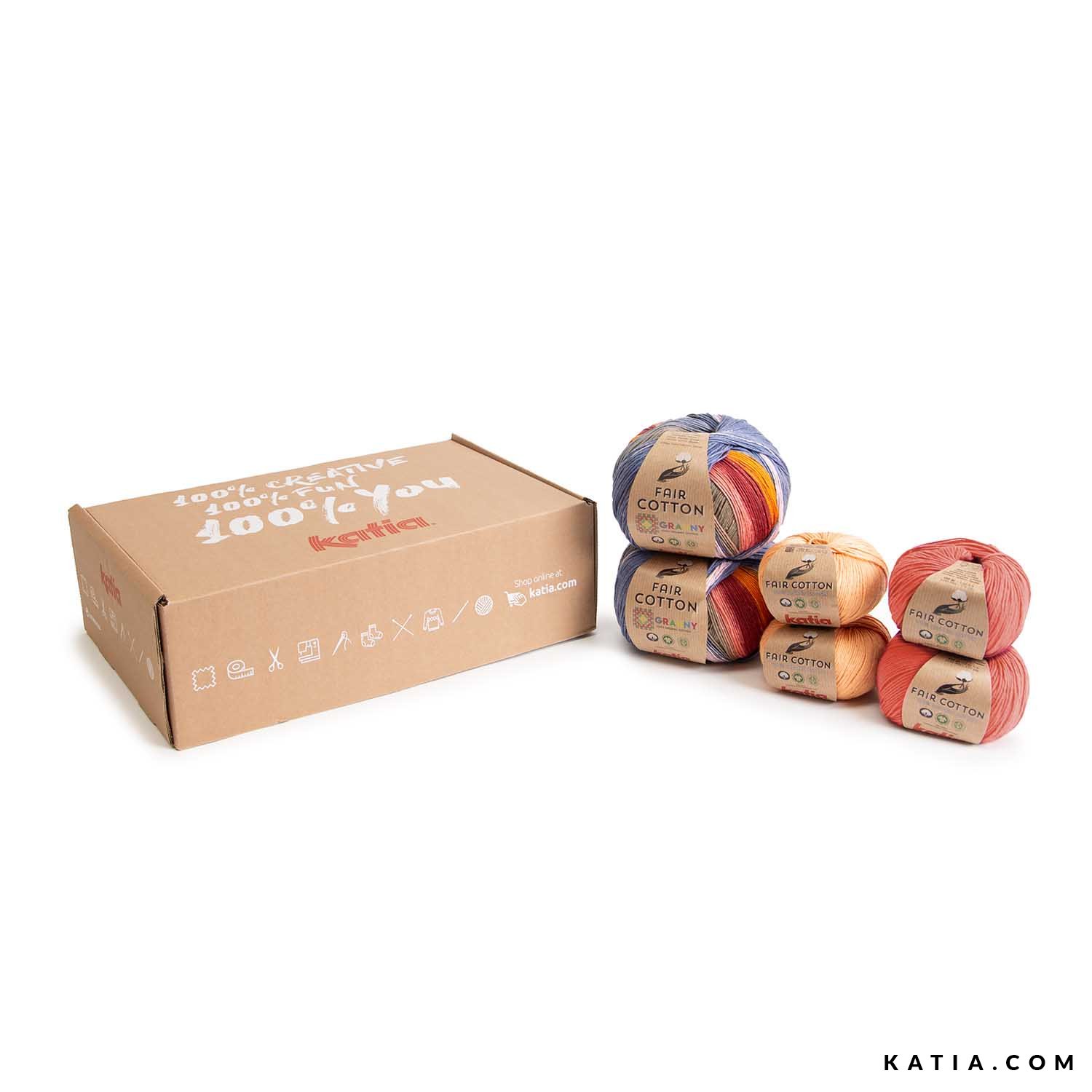 Pack Fair Cotton Granny · RobeSaona au crochet de Santa Pazienzia - kit ...