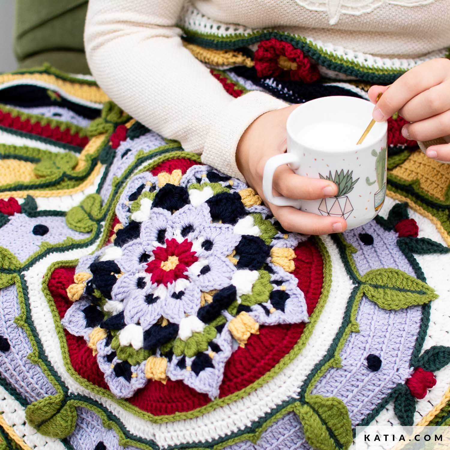 Kit CAL Caleidoflor | Couverture florale octogonale - kit | Katia.com