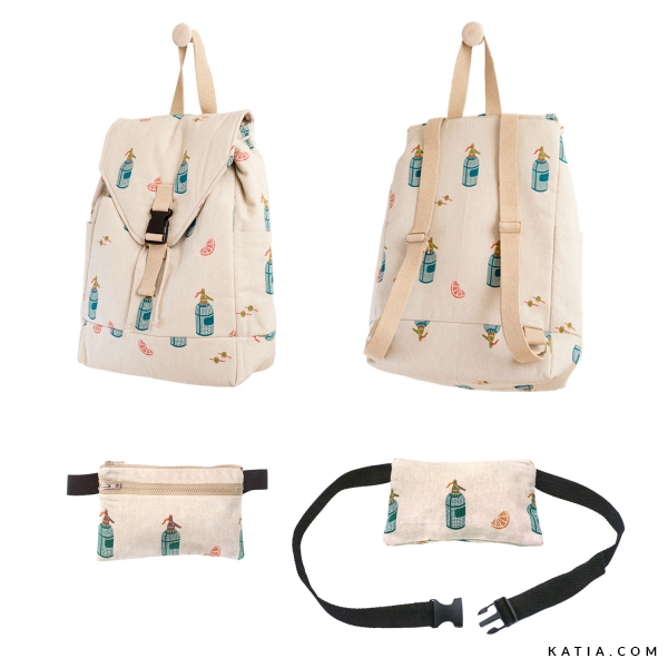 Sewing pattern Backpack and bum bag | Katia.com