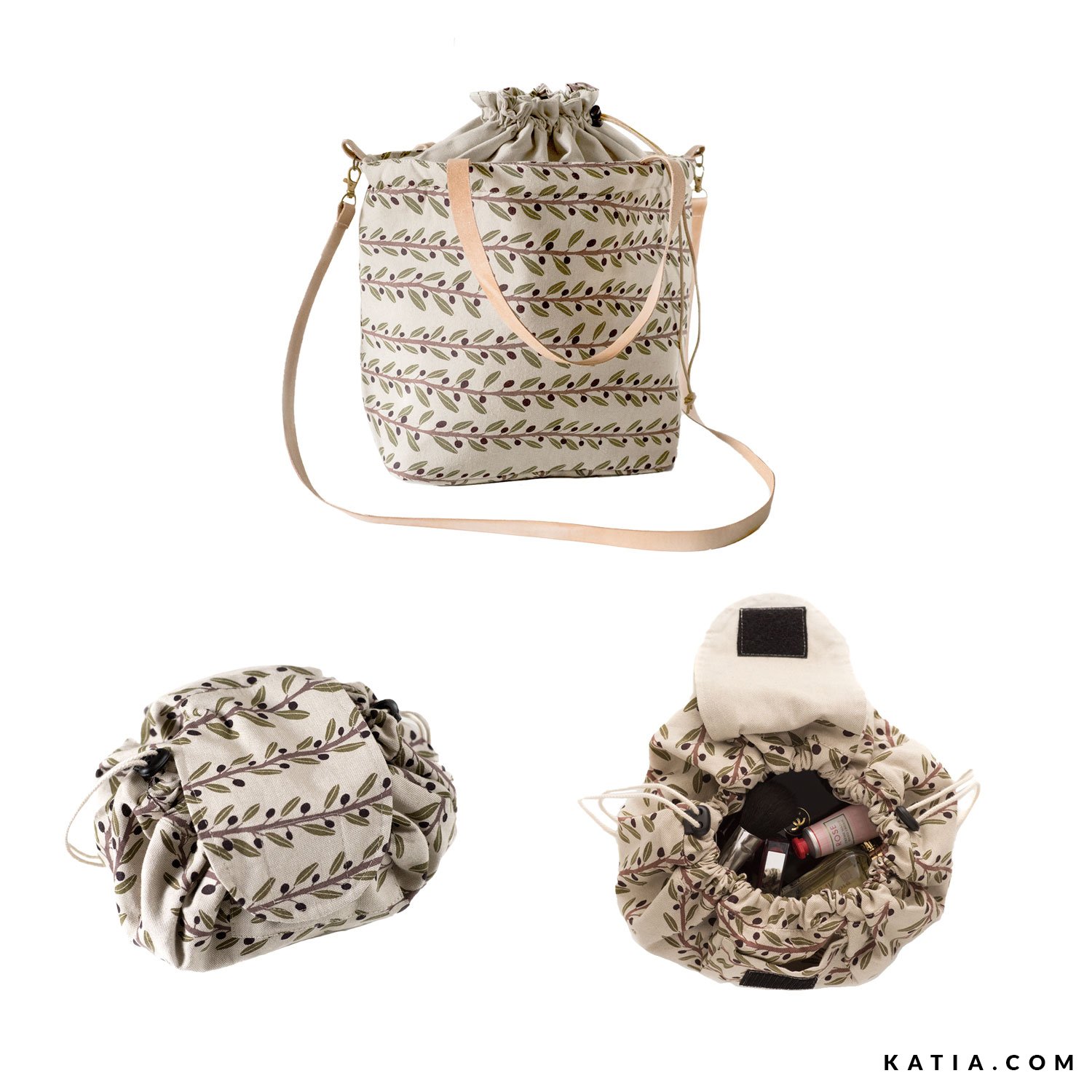 Sewing pattern Bucket bag and Makeup Bag | Katia.com