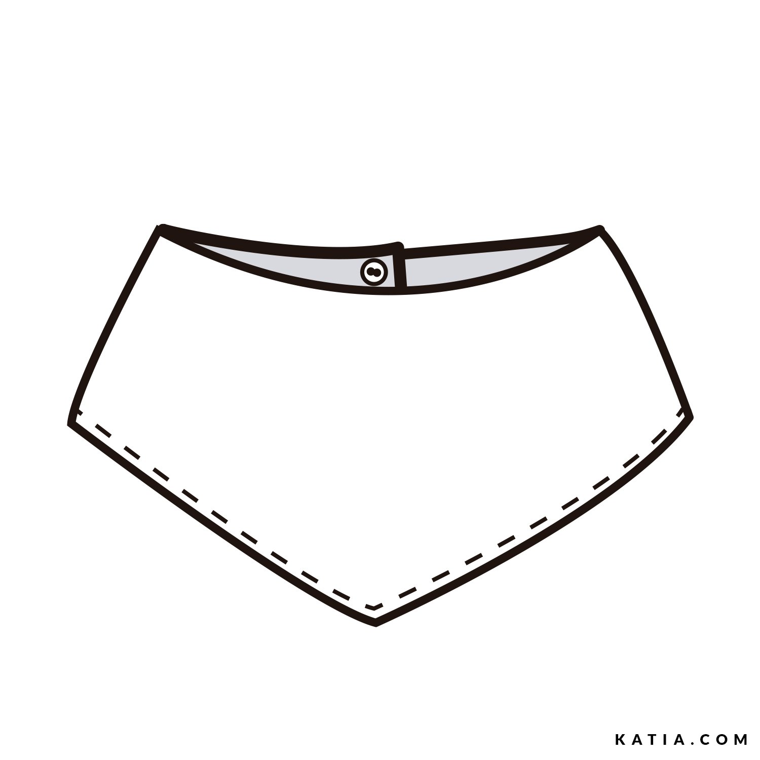 Baby bandana PDF sewing pattern | Katia.com