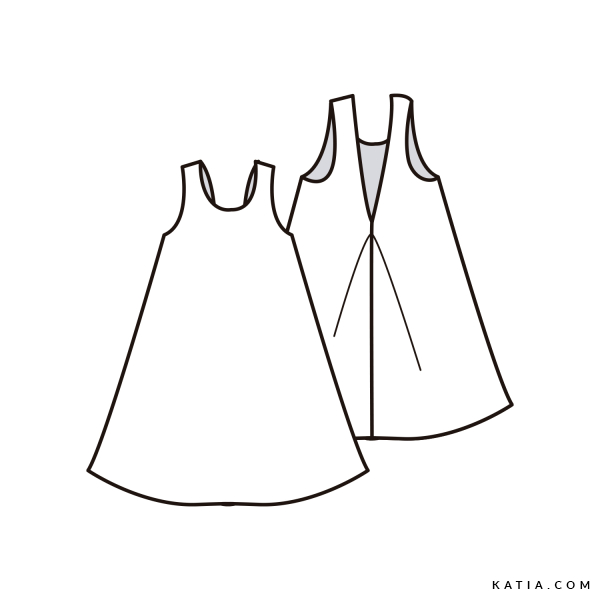 Children’s A-line dress PDF sewing pattern | Katia.com