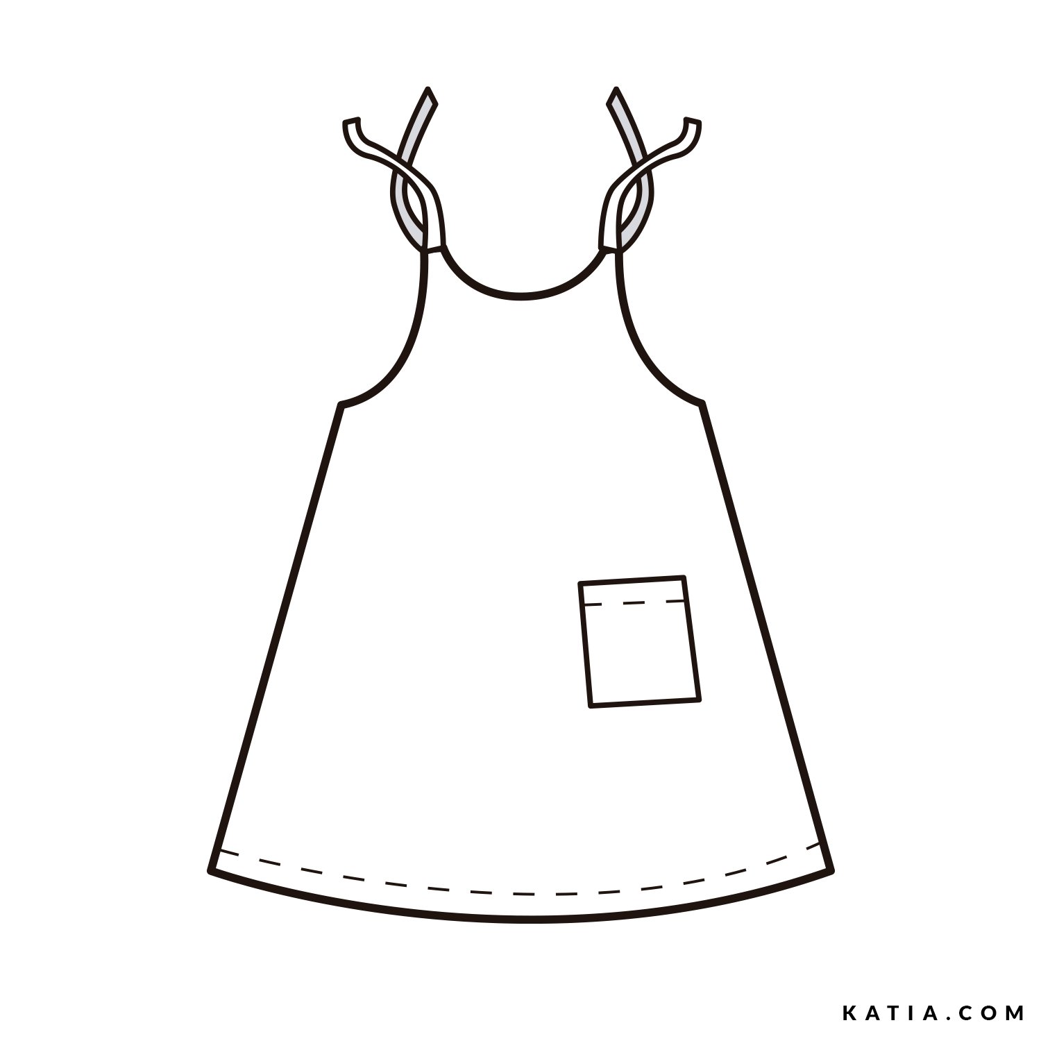 Children’s strappy dress PDF sewing pattern | Katia.com