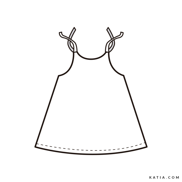 Children’s strappy top PDF sewing pattern | Katia.com