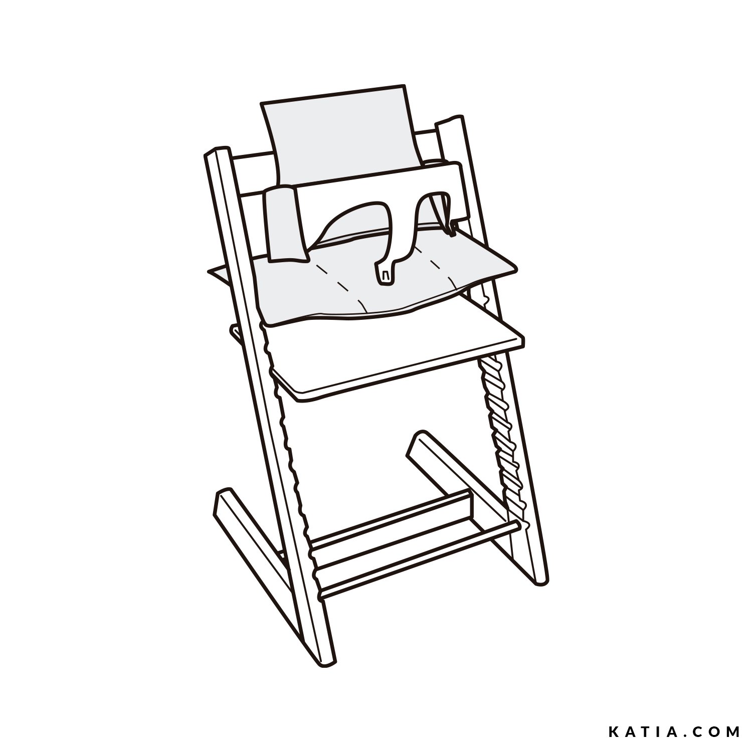 Highchair washable cover PDF sewing pattern | Katia.com