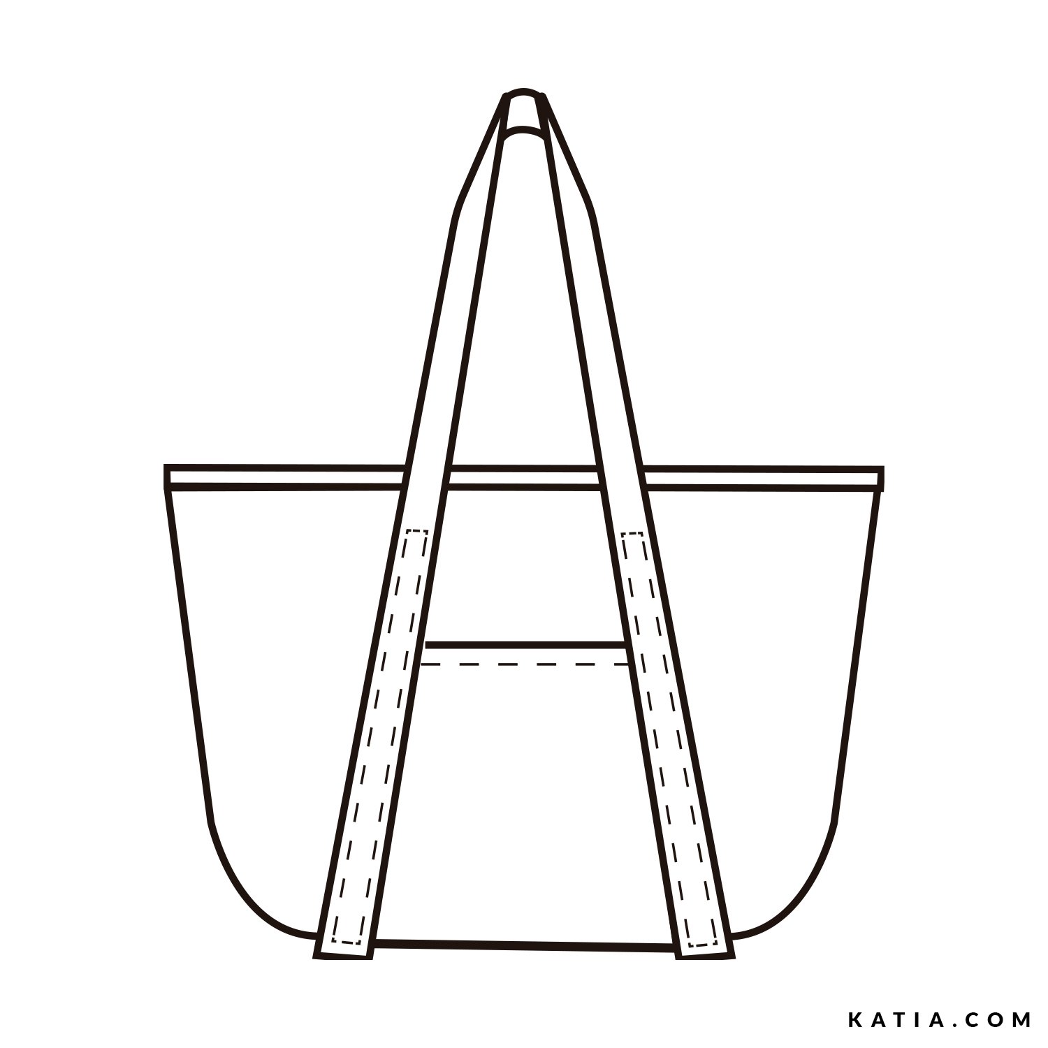 Patrón de costura en PDF bolso estilo tote bag | Katia.com