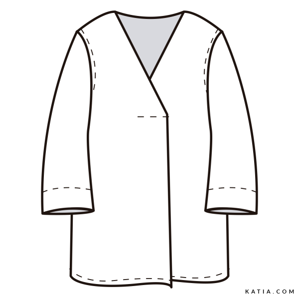 Patrón de costura en PDF chaqueta de mujer | Katia.com