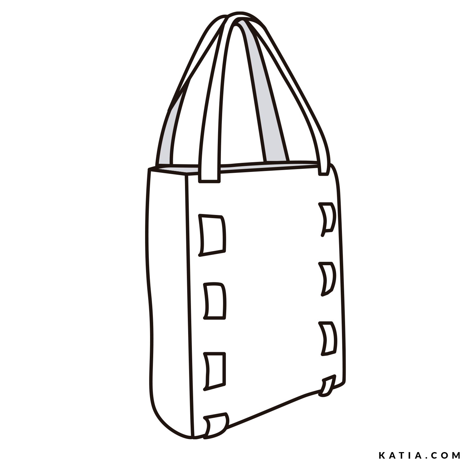 Patron de couture en PDF tote-bag détails entrecroisés | Katia.com