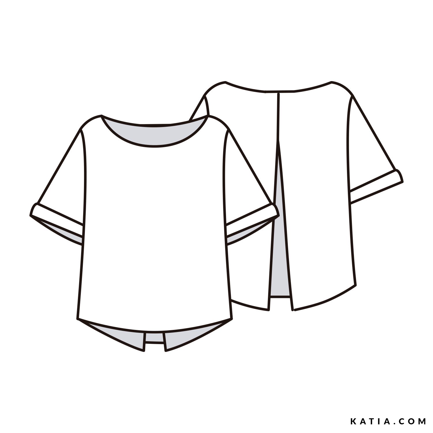 Women’s blouse PDF sewing pattern | Katia.com