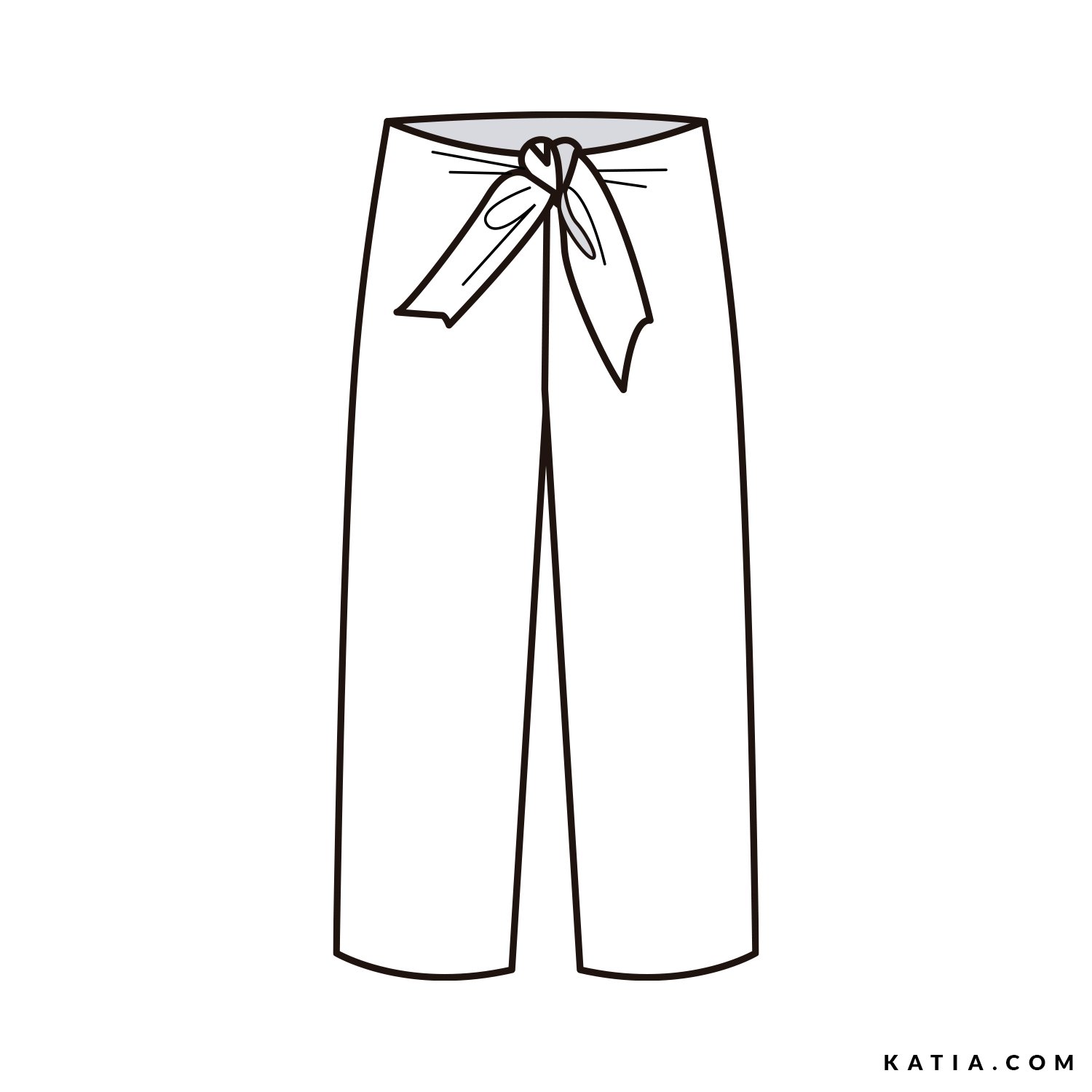 Women’s bow pants PDF sewing pattern | Katia.com