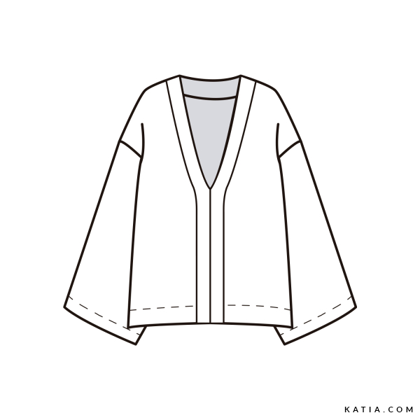 Women’s kimono PDF sewing pattern | Katia.com