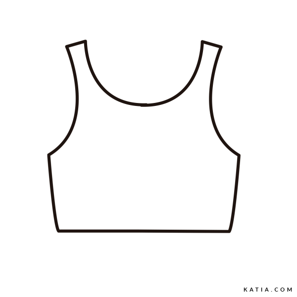 Women’s sleeveless top PDF sewing pattern | Katia.com