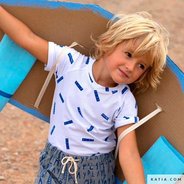 Little t-shirt with short ranglan sleeves | Katia.com