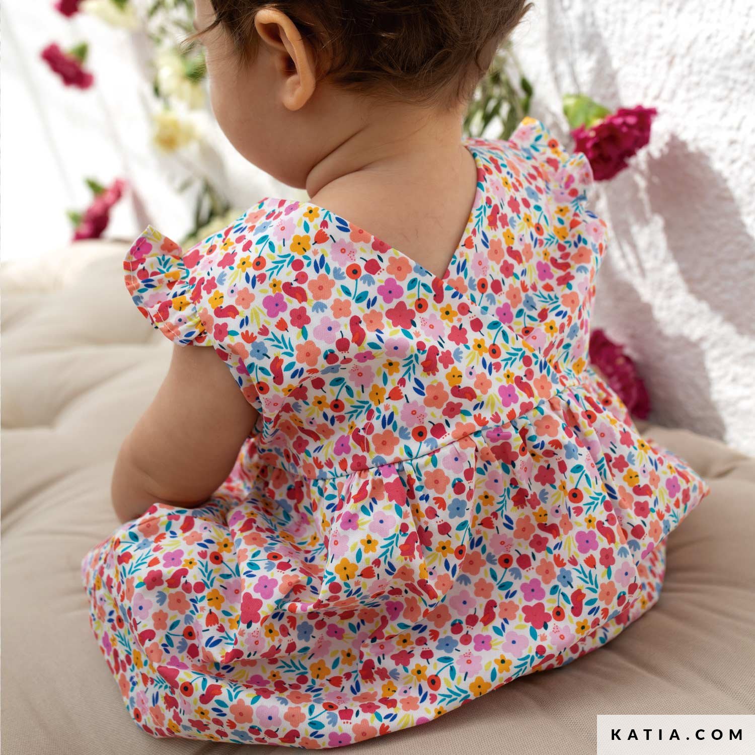 Baby crossed-front dress | Katia.com