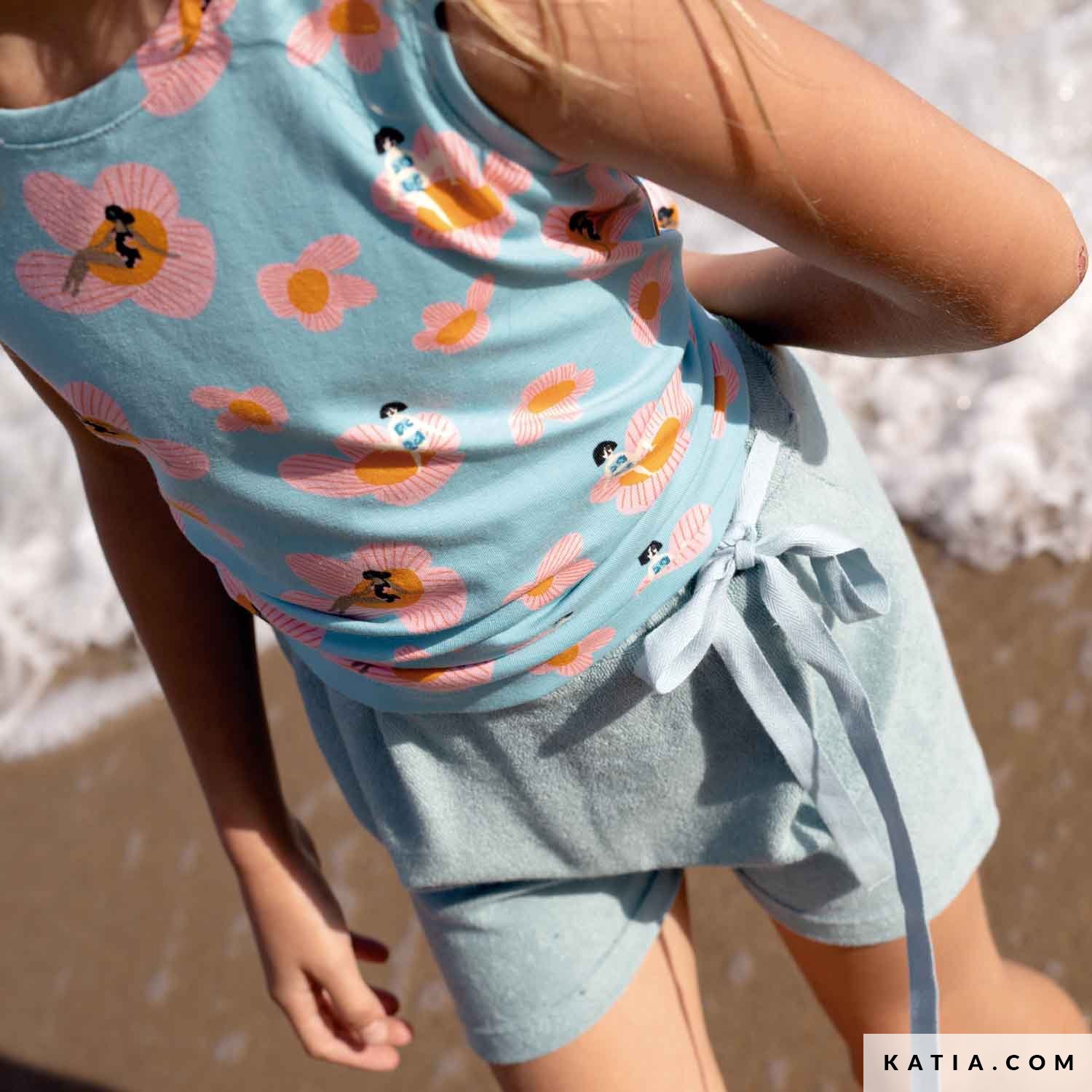 Mouwloos topje en open rugpand maat Kids | Katia.com