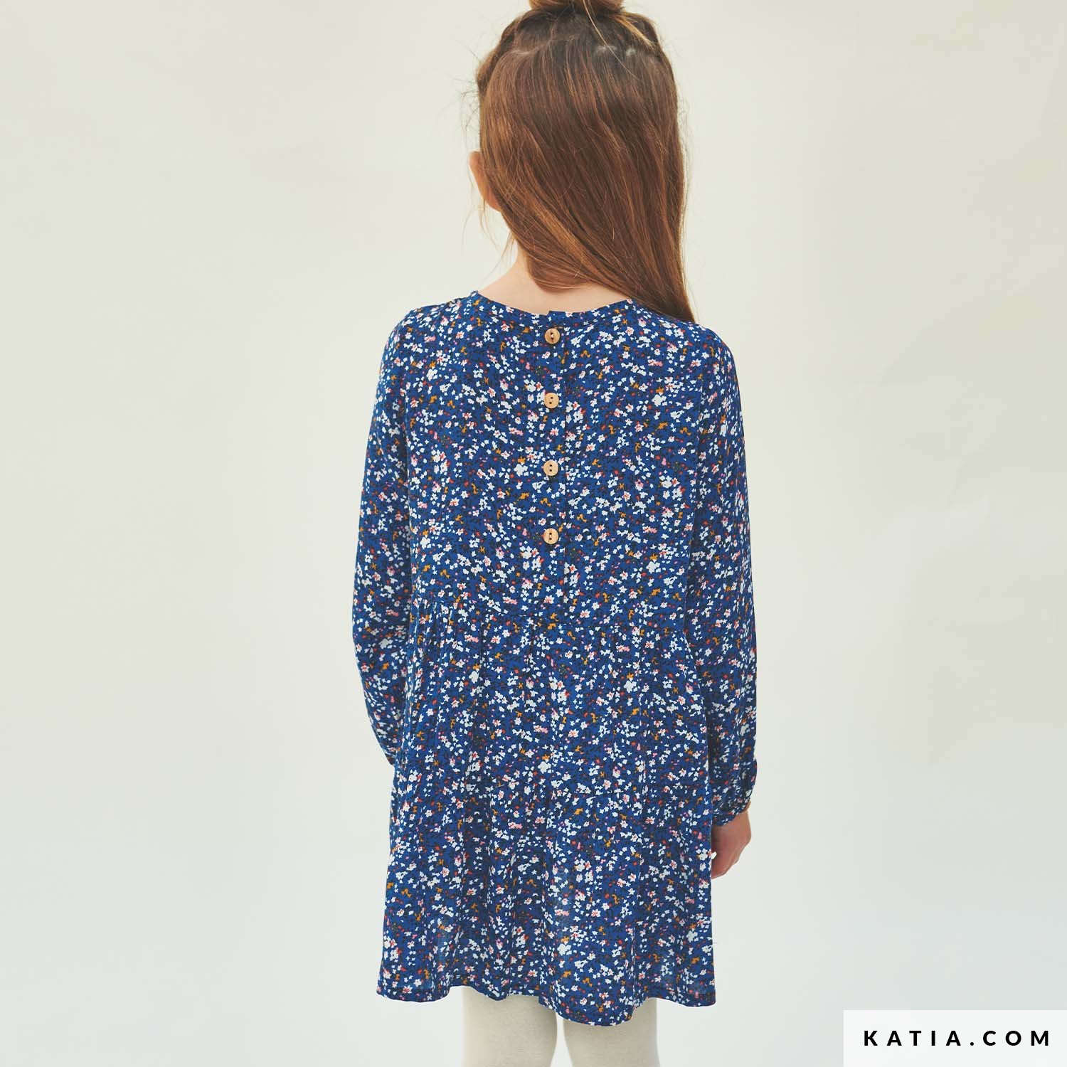 Dress sewing pattern with gathered skirt and button-up back | Katia.com