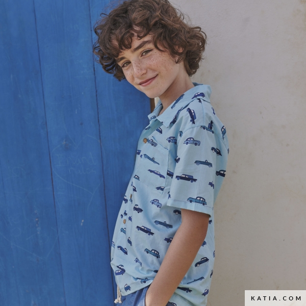 Sewing pattern to sew a children’s shirt | Katia.com