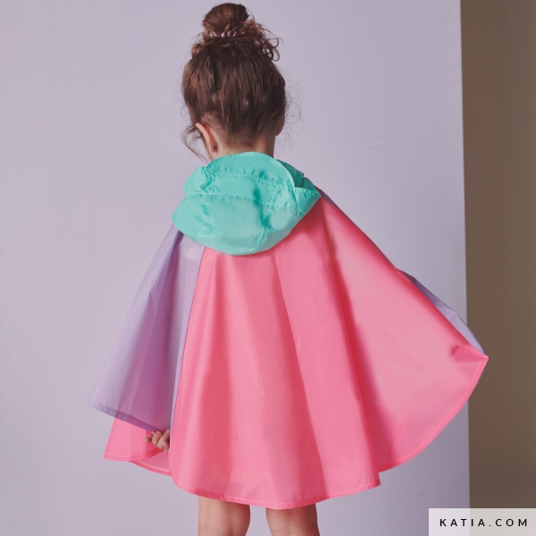 Unisex children’s waterproof cape sewing pattern | Katia.com