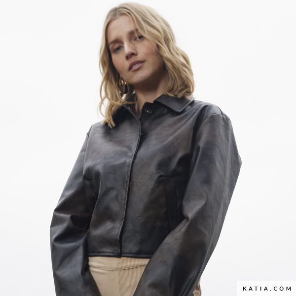PDF sewing pattern - Cropped zip-up bomber jacket | Katia.com