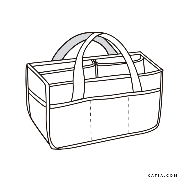 PDF sewing pattern - Multipurpose organizer bag | Katia.com