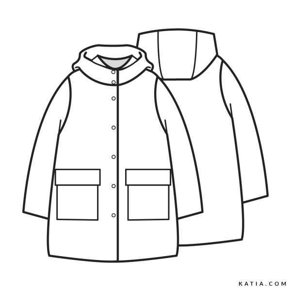 PDF sewing pattern - Padded and lined jacket | Katia.com