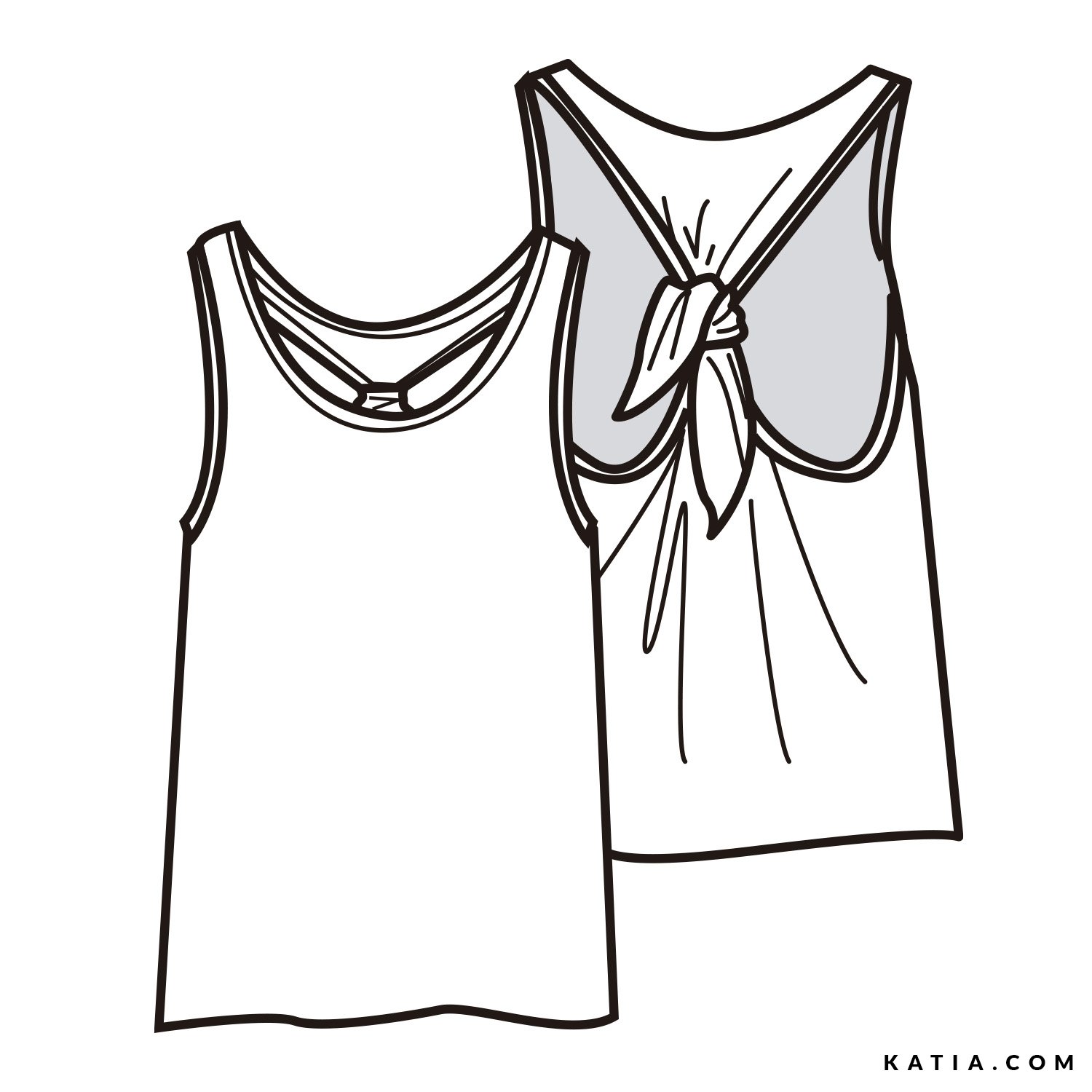 Children’s back bow strappy top sewing pattern | Katia.com