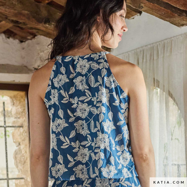 Patron de top froncé à bretelles pour femme | Katia.com