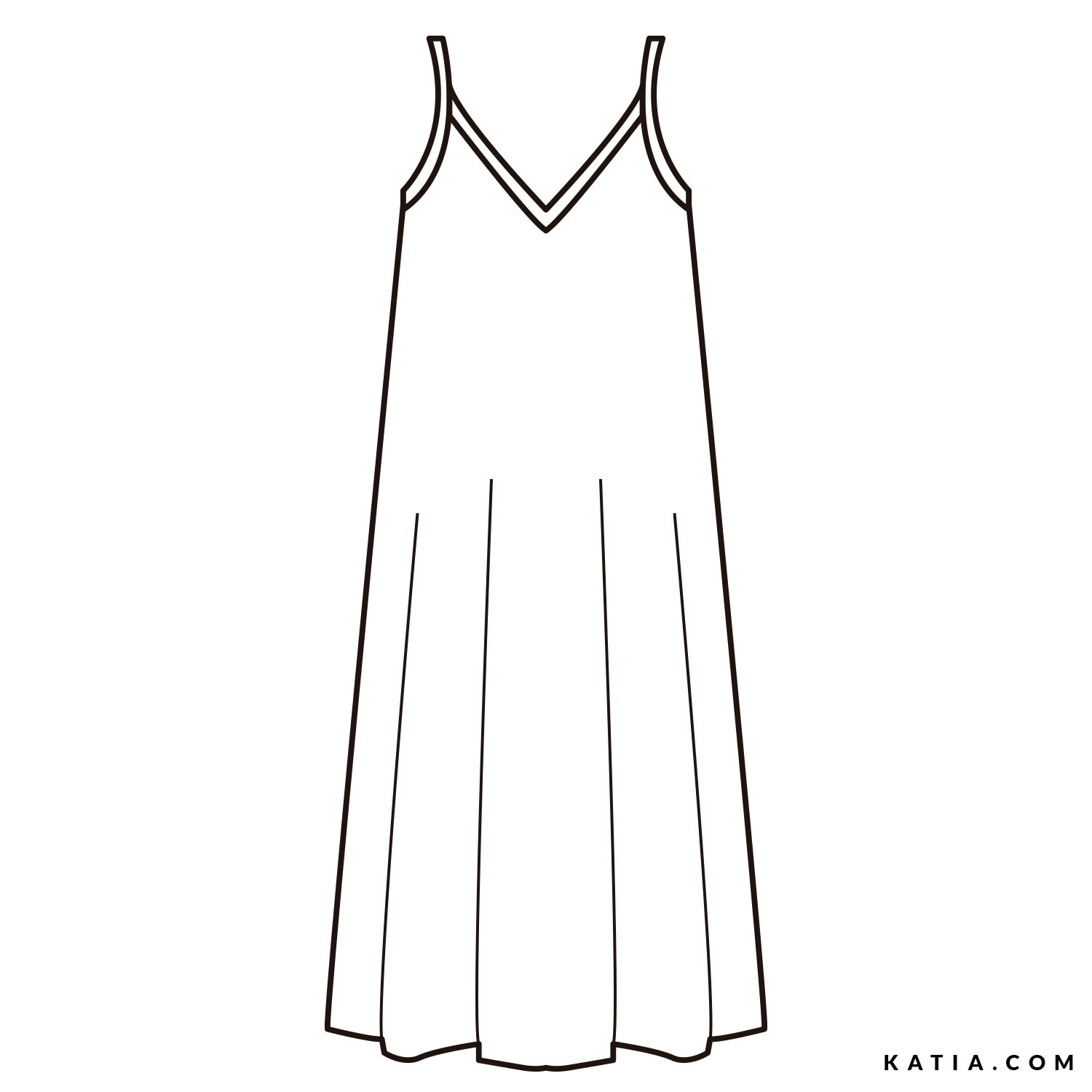 Women thin strappy dress pattern | Katia.com