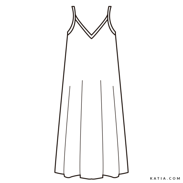 Women thin strappy dress pattern | Katia.com