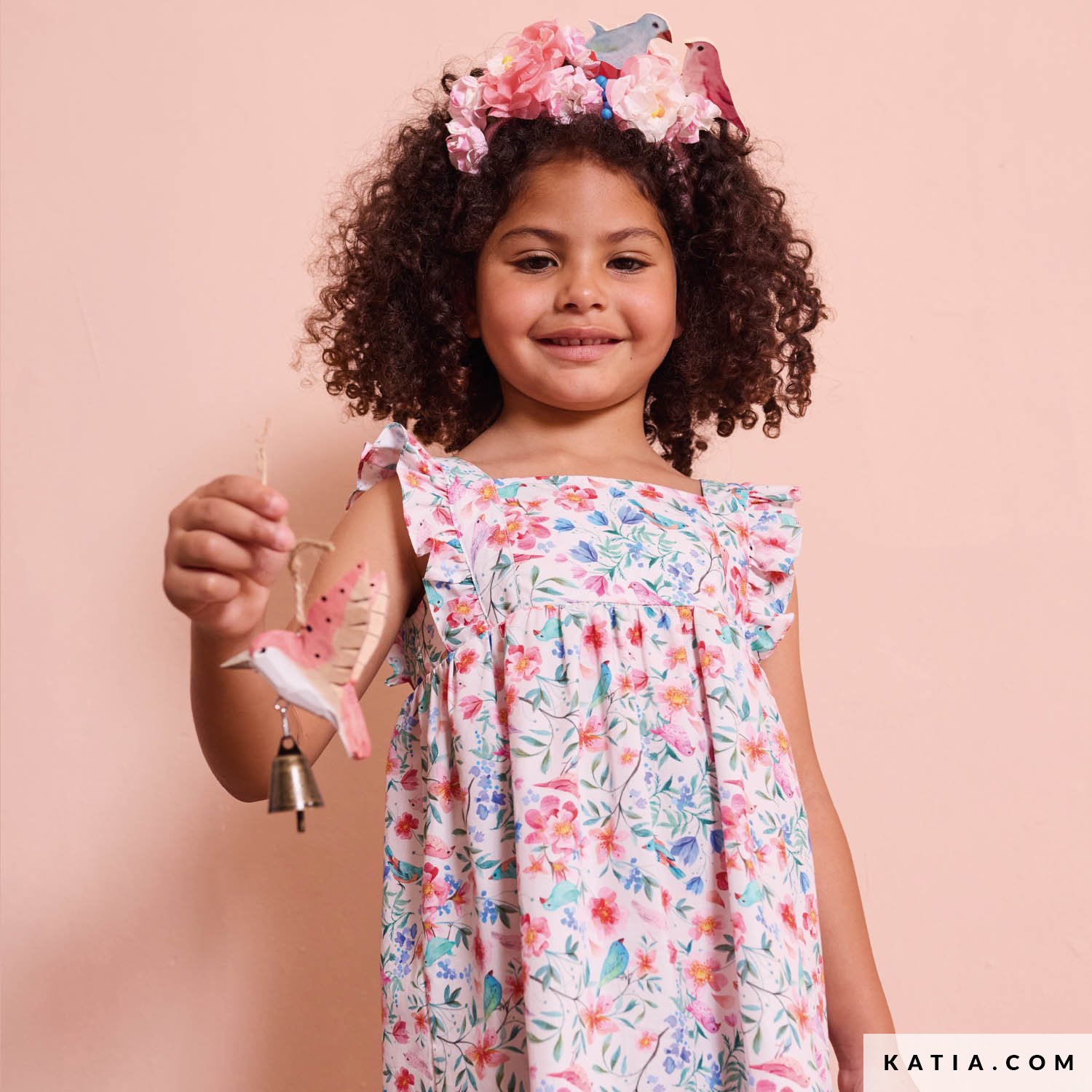 Katoenen popline stof met bloemenprint - Lente / Zomer | Katia.com