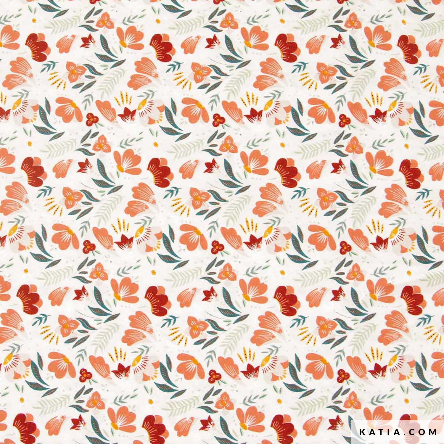 Poplin African Flowers cotton poplin fabric - Spring / Summer | Katia.com