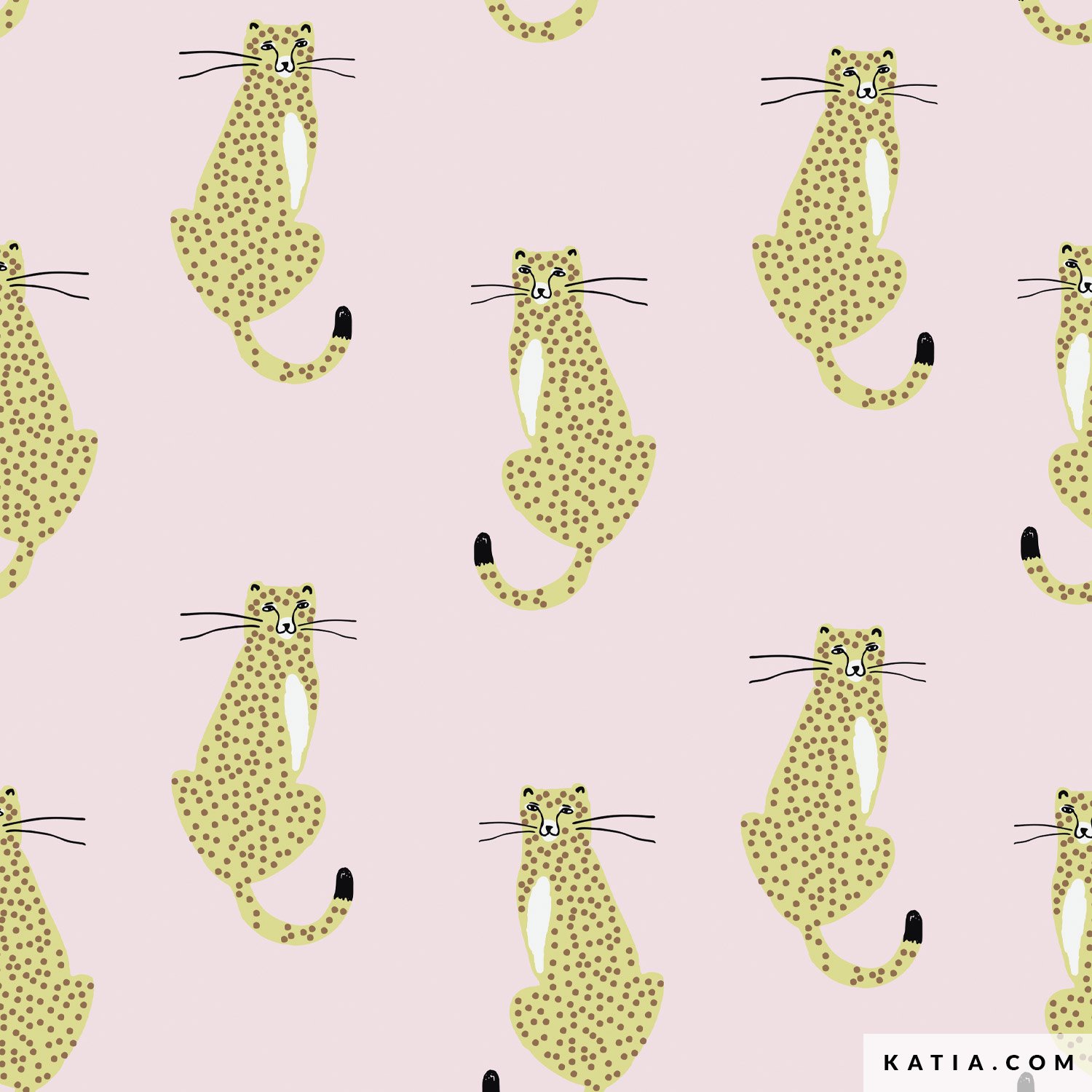 Poplin Wild Leopards katoenen stof - Lente / Zomer | Katia.com